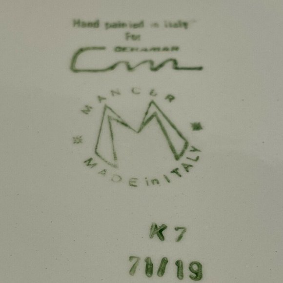 Mancer | Dining | Italian Mancer Ceramar Poppy Plate Hand Painted 2 ...